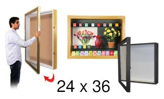 Top 24x36 Wood and Metal Framed Shadow Box Display Cases Available Now ...