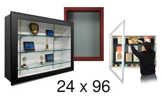 Top 24x96 Wood and Metal Framed Shadow Box Display Cases Available Now ...