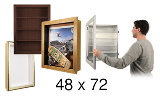 Find Premium 48x72 Shadow Box Display Cases: Stylish Wood and Metal ...