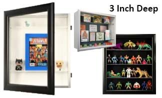 Shop Elegant Super Wide-Face Shadow Boxes with Shelves - Interior Depth ...