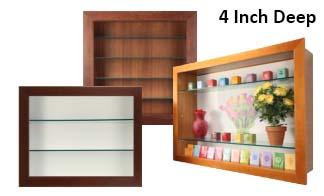 4'' Deep Wide Wood Framed Shadow Box Display with Shelves: Ideal for ...