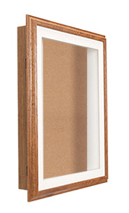 16x20 Designer Oak Wood Framed Cork Board Display Case 1 Inch Deep ...