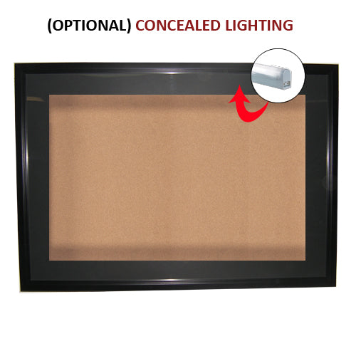 6 Inch Deep Designer Wood Framed Large Cork Board Display Case 16x20 ...