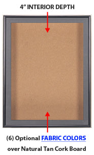 18x24 Designer Frame Shadow Box Display Case w Cork Board 4 Inch Deep ...