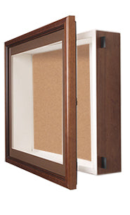 18x24 Designer Wood Shadow Box Display Case w Cork Board 2 Inch Deep ...