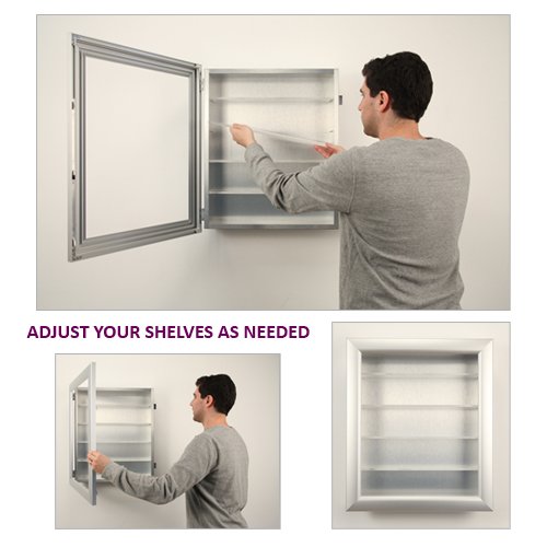 24x60 Shadow Box Display Case w Glass Shelves | 6 Inch Deep Shadow Box ...