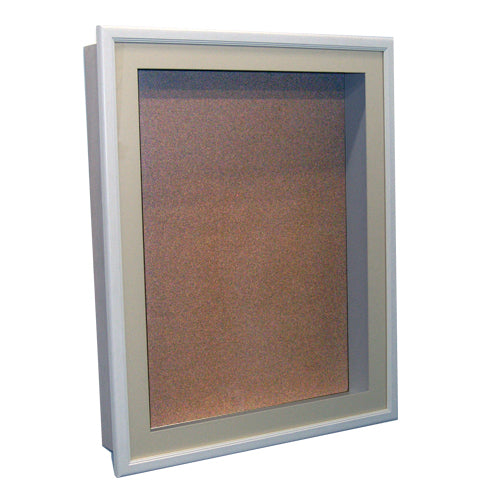 4 Inch Deep Designer Lighted Wood Cork Board Display Case 24x36 ...
