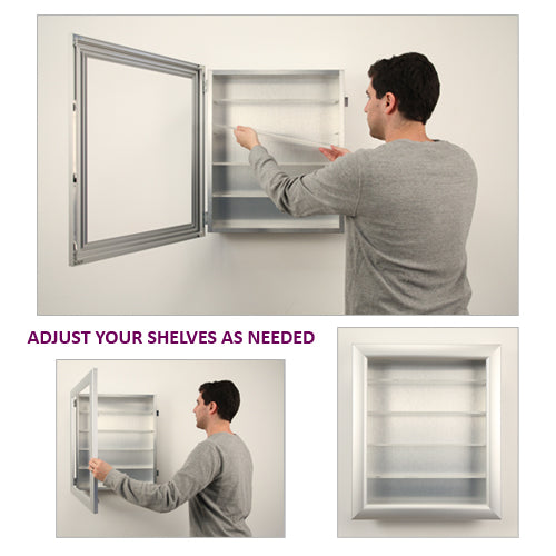 30x40 Shadow Box Display Case w Glass Shelves | 9 Inch Deep Shadow Box ...