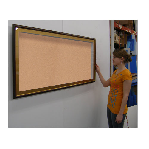 8 Inch Deep Designer Wood Framed Large Cork Board Display Case 30x40 ...