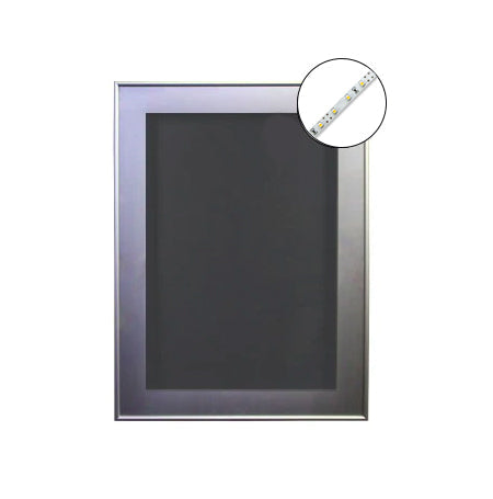 SwingFrame Designer Metal Frame Wall Lighted Display Case (2" Deep ...