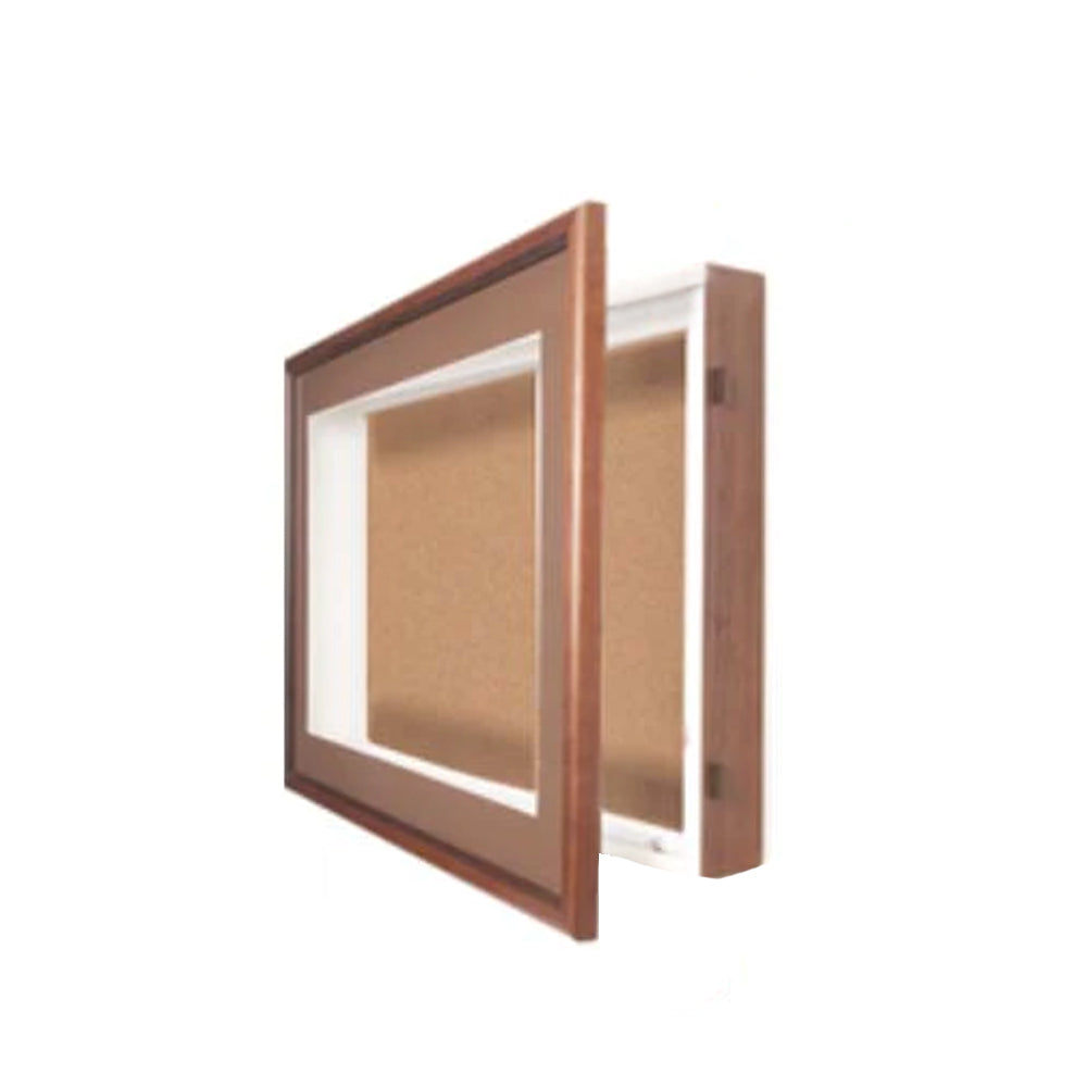 1 Inch Deep Designer Lighted Wood Cork Board Display Case 30x40 ...