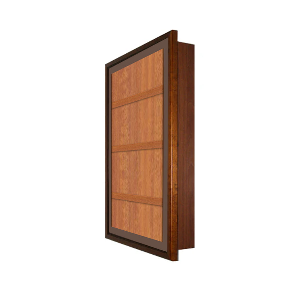 SwingFrame Designer Wood Frame Wall Mount Display Case with Wooden ...