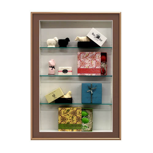LED Lighted SwingFrame 4" Deep Shadow Box Display Cases with Shelves ...