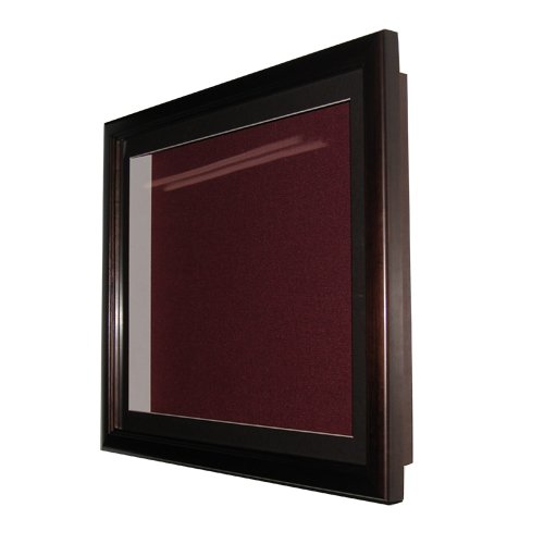 SwingFrame Designer Wood Shadow Box Display Case with Cork Board 3” De ...